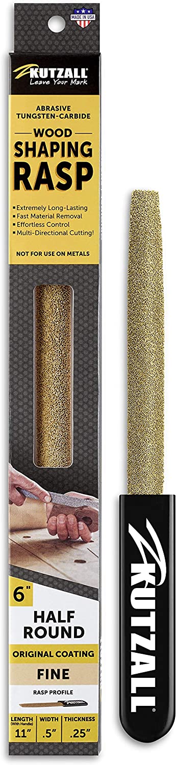 Kutzall Original 6″ Half-Round Hand Rasp – fine – MD Crafts